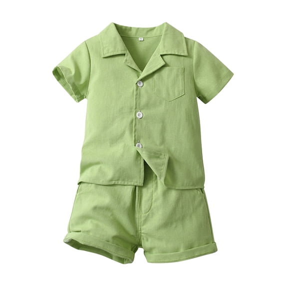 EnJoCho Toddler Baby Boys Clothes Set Button-Down Shirt Tops + Cotton ...