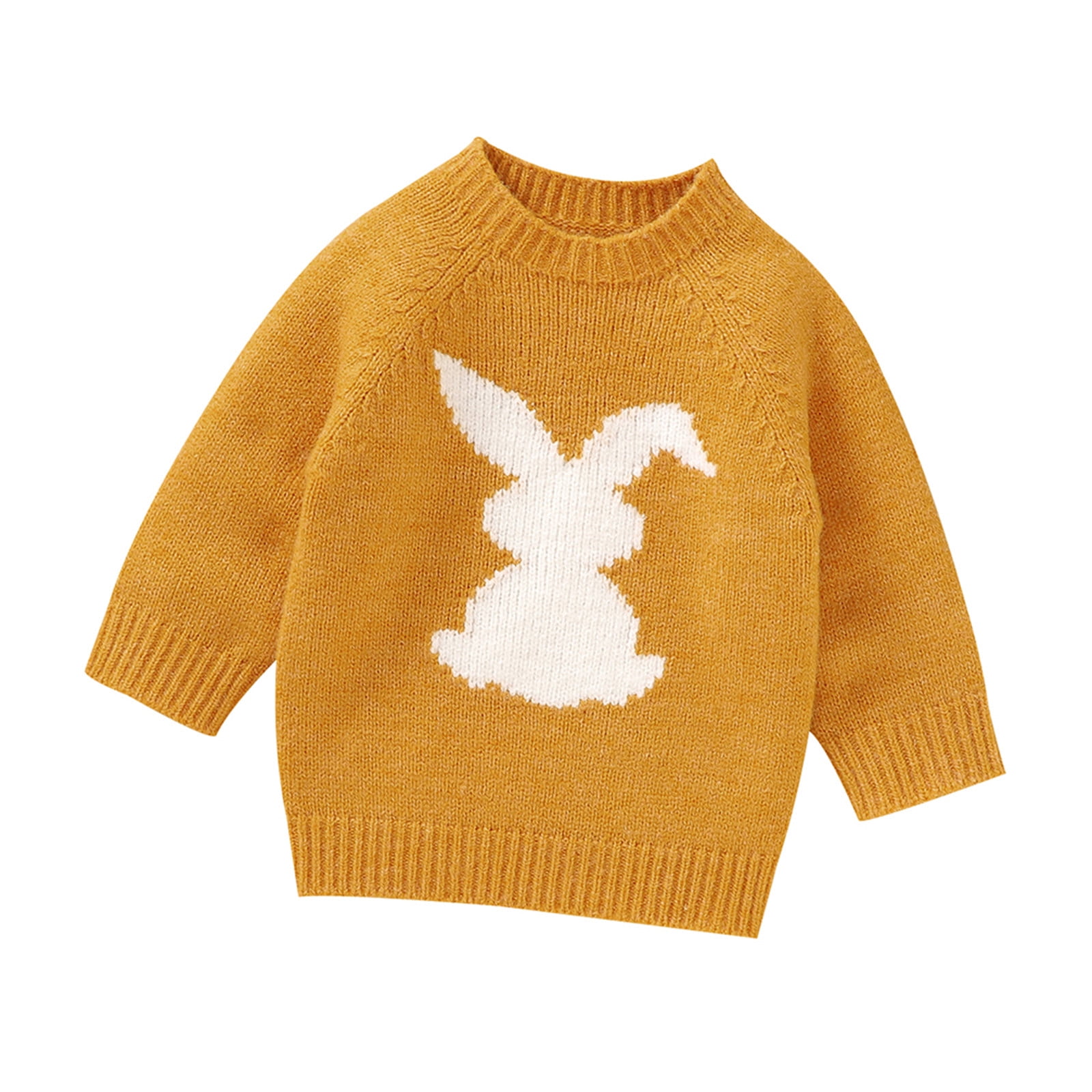 EnJoCho Toddler Baby Girl Boy Knitted Sweater Easter Outfit Bunny Print ...