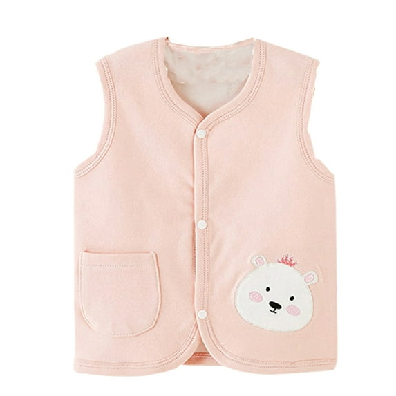EnJoCho Toddler Baby Girls Boys Reversible Vest Button Up Jacket ...