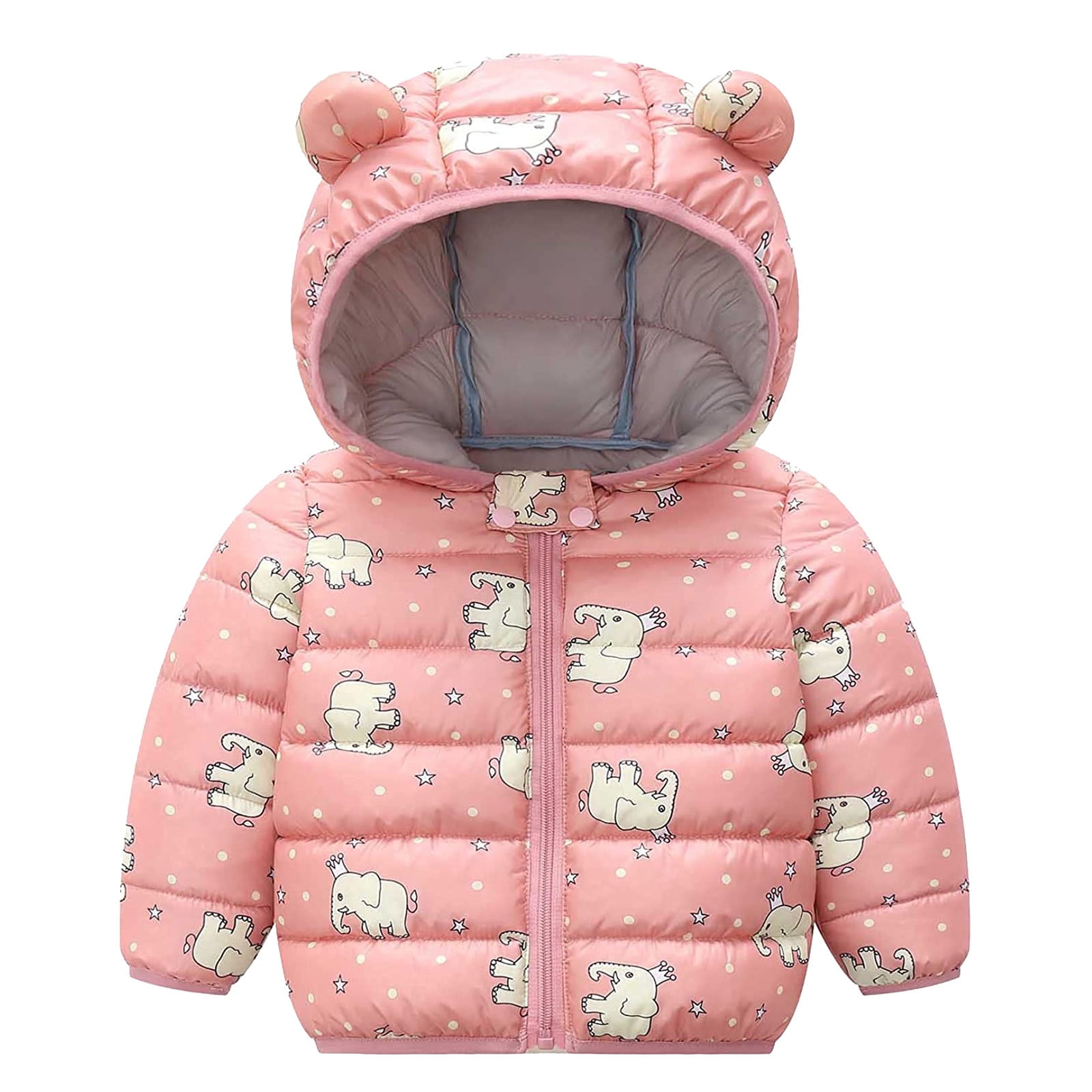EnJoCho Toddler Boy Girl Hooded Puffer Jacket Winter Windproof Snowsuit ...