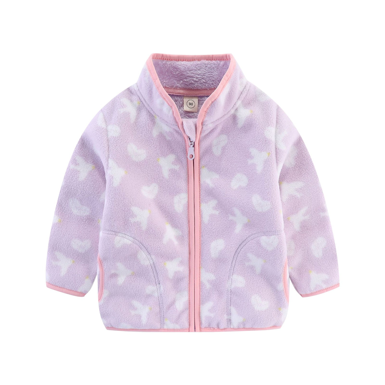 EnJoCho Toddler Boys Girls Cartoon Pattern Shaker Zipper Jacket Long Sleeve Fall Winter Warm ...