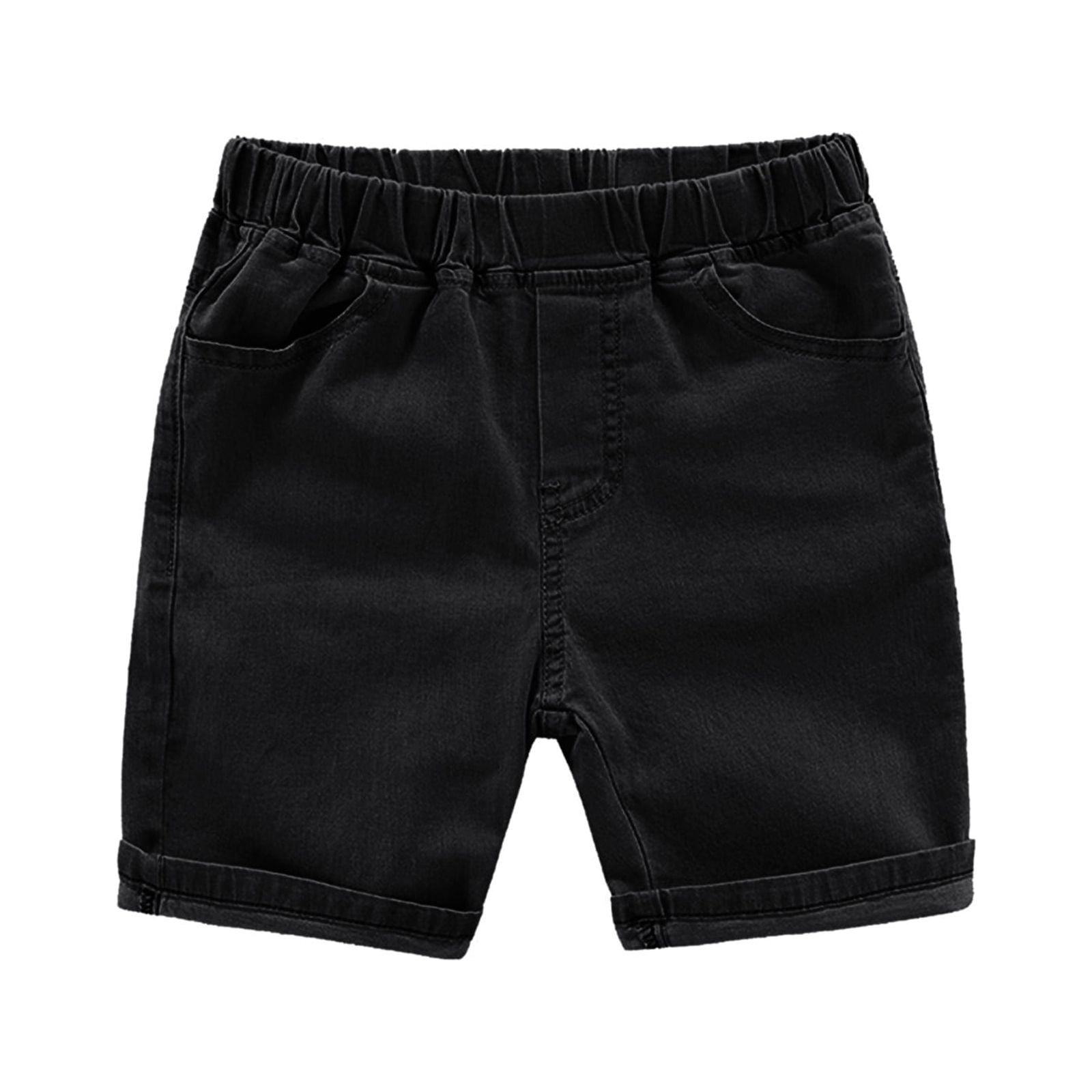 EnJoCho Toddler Boys Jeans Shorts Elastic Waist Wide Leg Denim Comfy ...