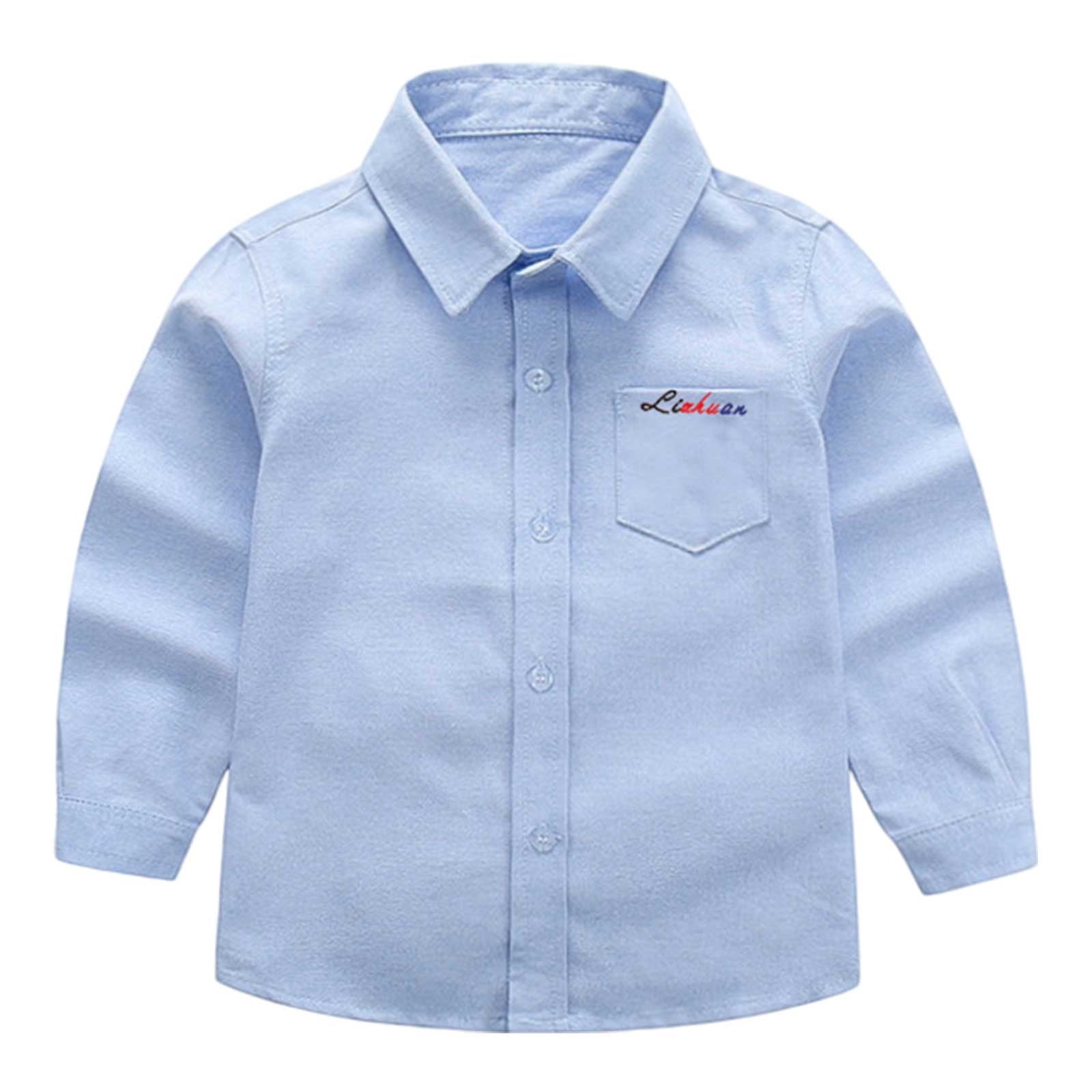 EnJoCho Toddler Button Coat Long Sleeve Lapel Embroidery Top Boys Girls ...