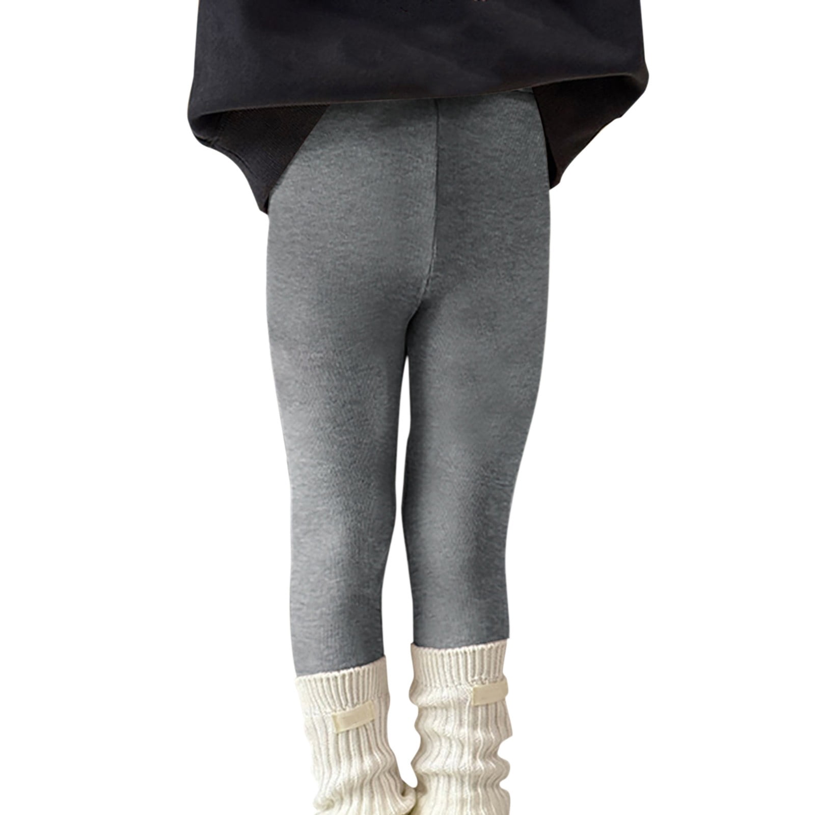 EnJoCho Toddler Fleec𝖾 Lined Leggings Thin Solid Tights Thermal Thicken ...