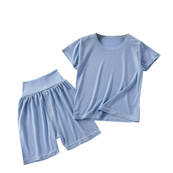 EnJoCho Toddler Girls Boys Short Sets Kids Basic Tshirt and Shorts ...