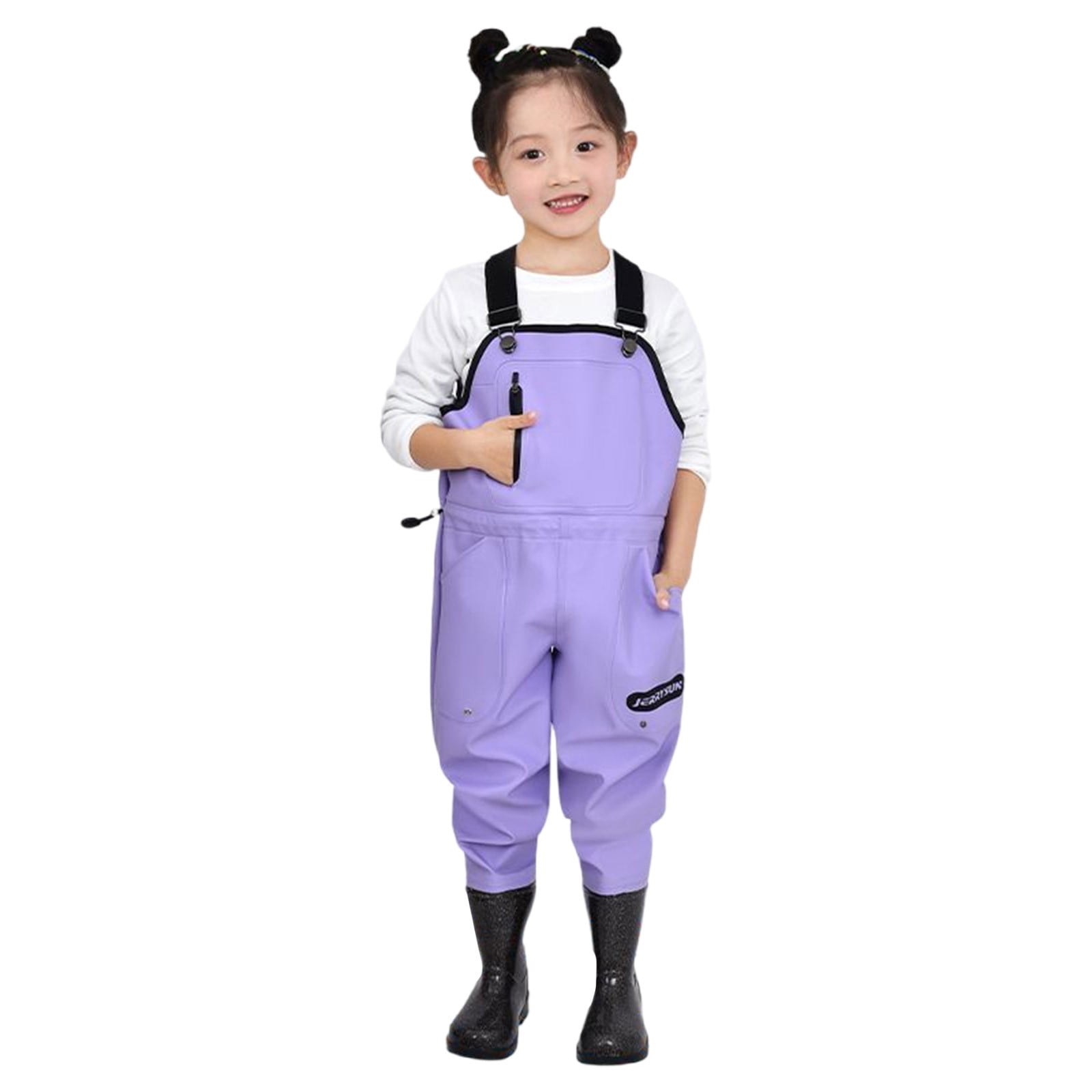 EnJoCho Toddler Girls Rain Bib Overalls 𝖶aterproof Mud Proof ...
