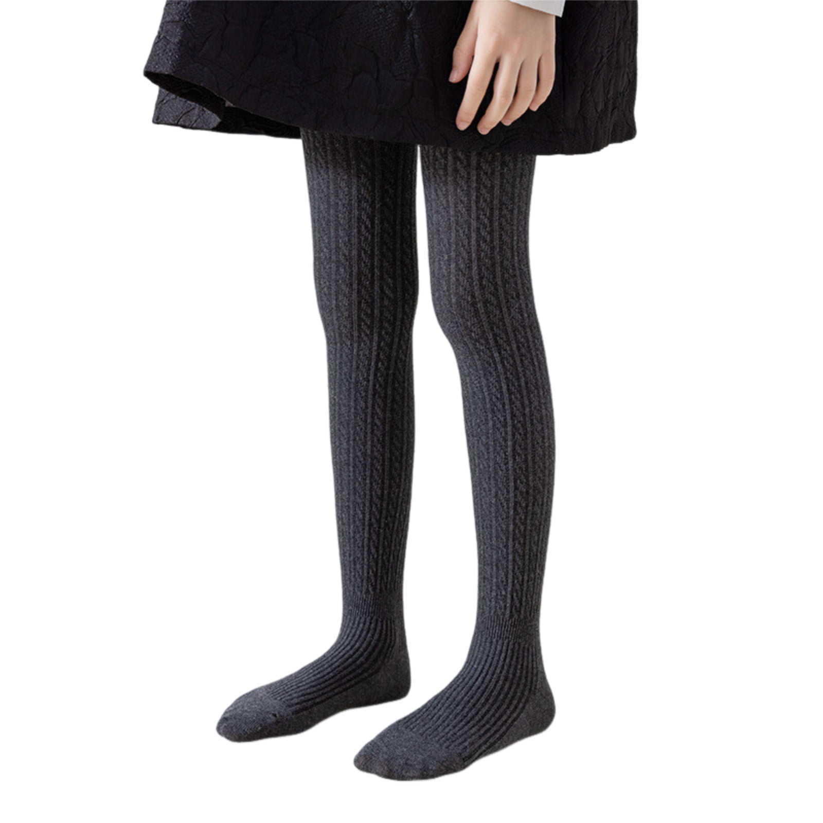EnJoCho Toddler Girls School Dress Tights Footed Leggings Cable Knit ...