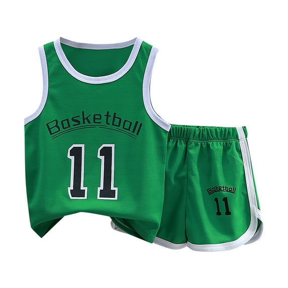 EnJoCho Toddler Kid Basketball Jerse𝐲 Outfit Baby Boy Girl Letters Tank ...