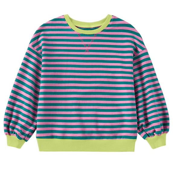 EnJoCho Toddler Kids Long Sleeve Pullover Sweater Tops Cotton Striped ...
