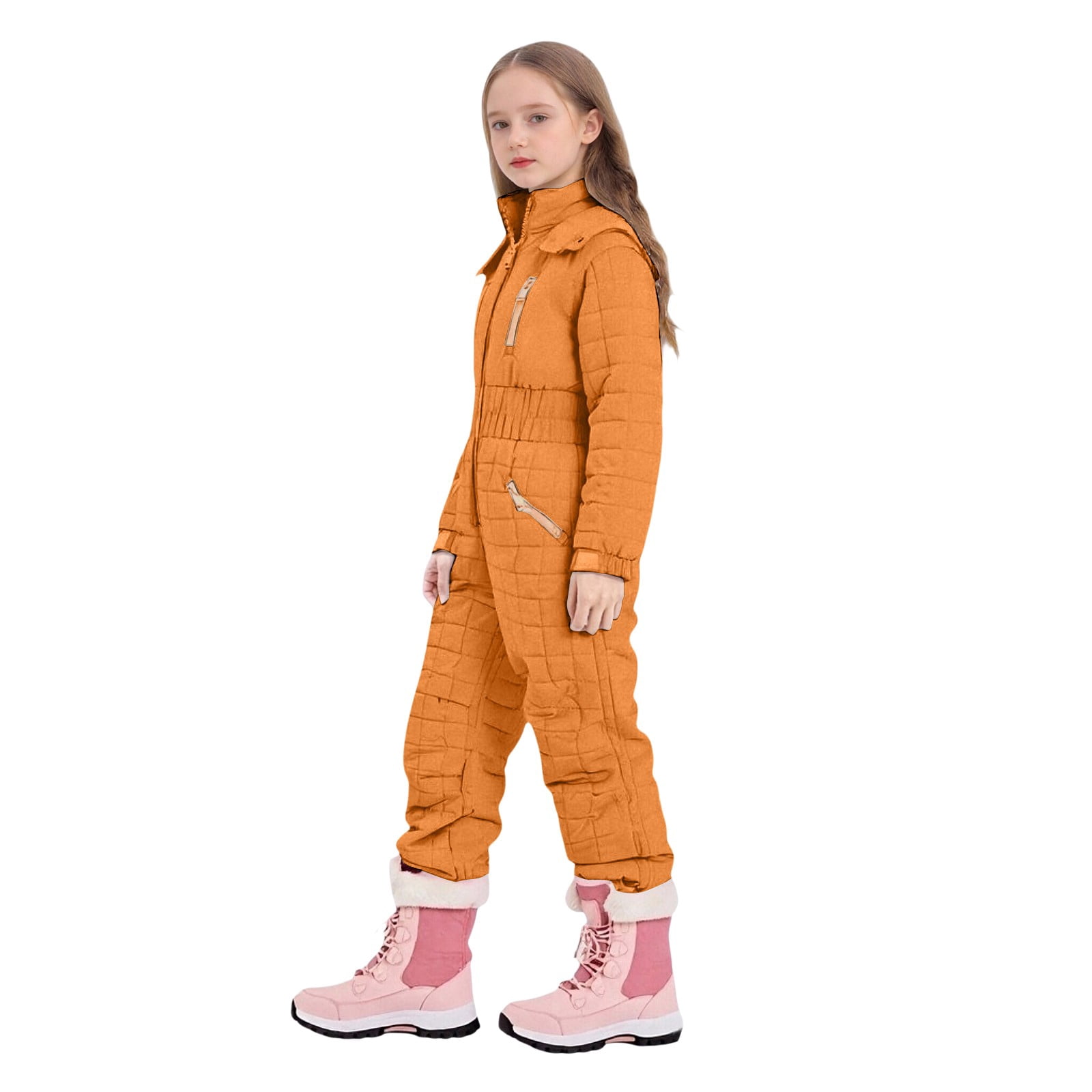 EnJoCho Unisex Kids Sno𝗐 Suit Girls Hooded 𝖶aterproof Insulated ...