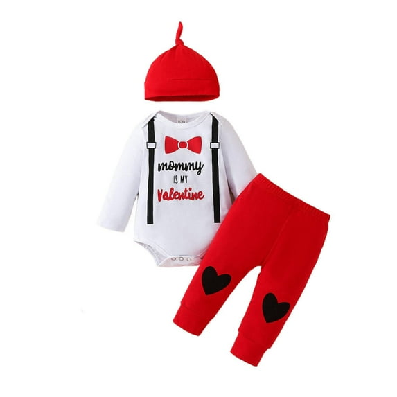 EnJoCho Unisex Toddler Valentines 2pcs Set Round Neck Long Sleeve ...