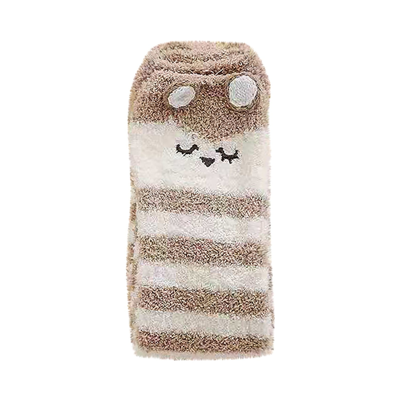EnJoCho Winter Plushy Cartoon Design Floor Socks For Women, Soft Coral ...