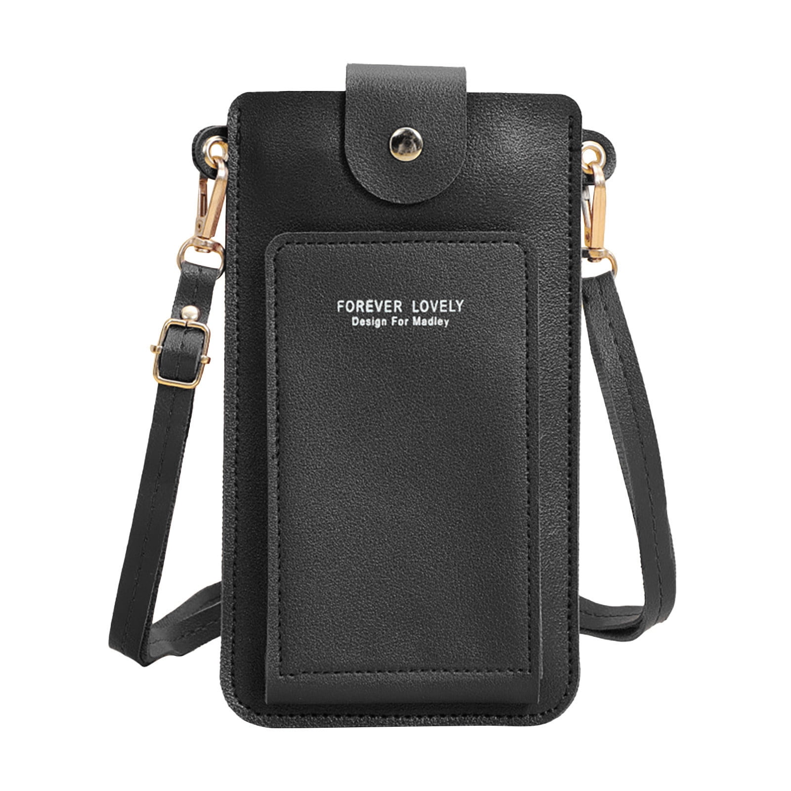 EnJoCho Women Artificial Leather Solid Color Hasp Transparent Operation ...