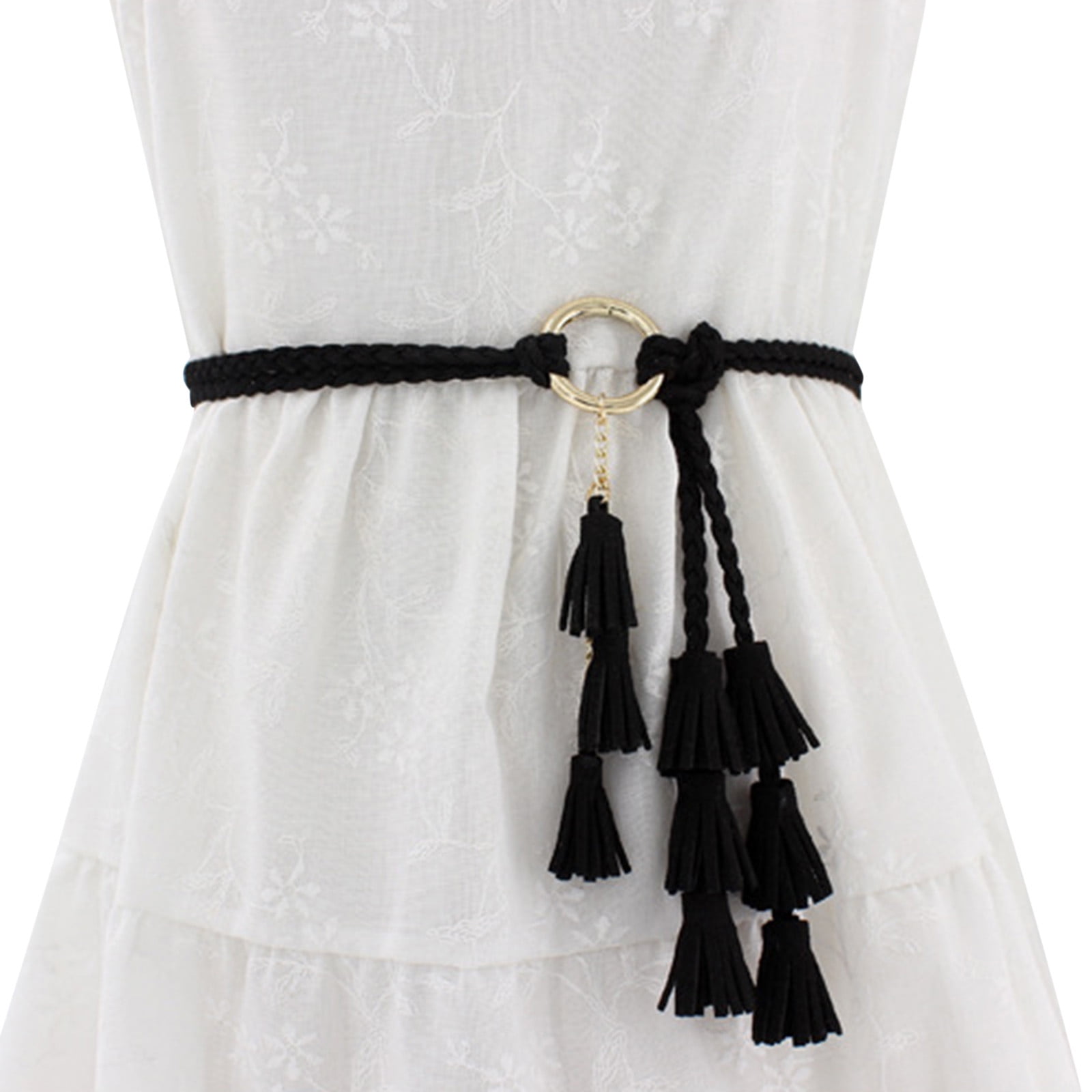 EnJoCho Women's Boho Style Rope Braid Waist Belt Women Casual Knotted ...