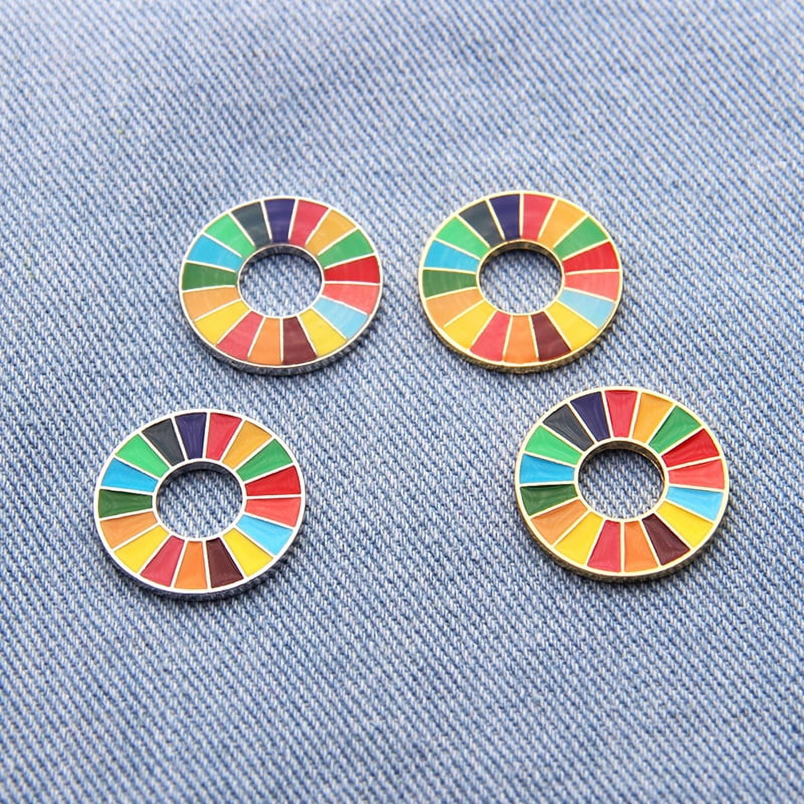 Enamal 17 Colors Sustainable Development Goals Brooch United Nations SDGs Pin - Walmart.com
