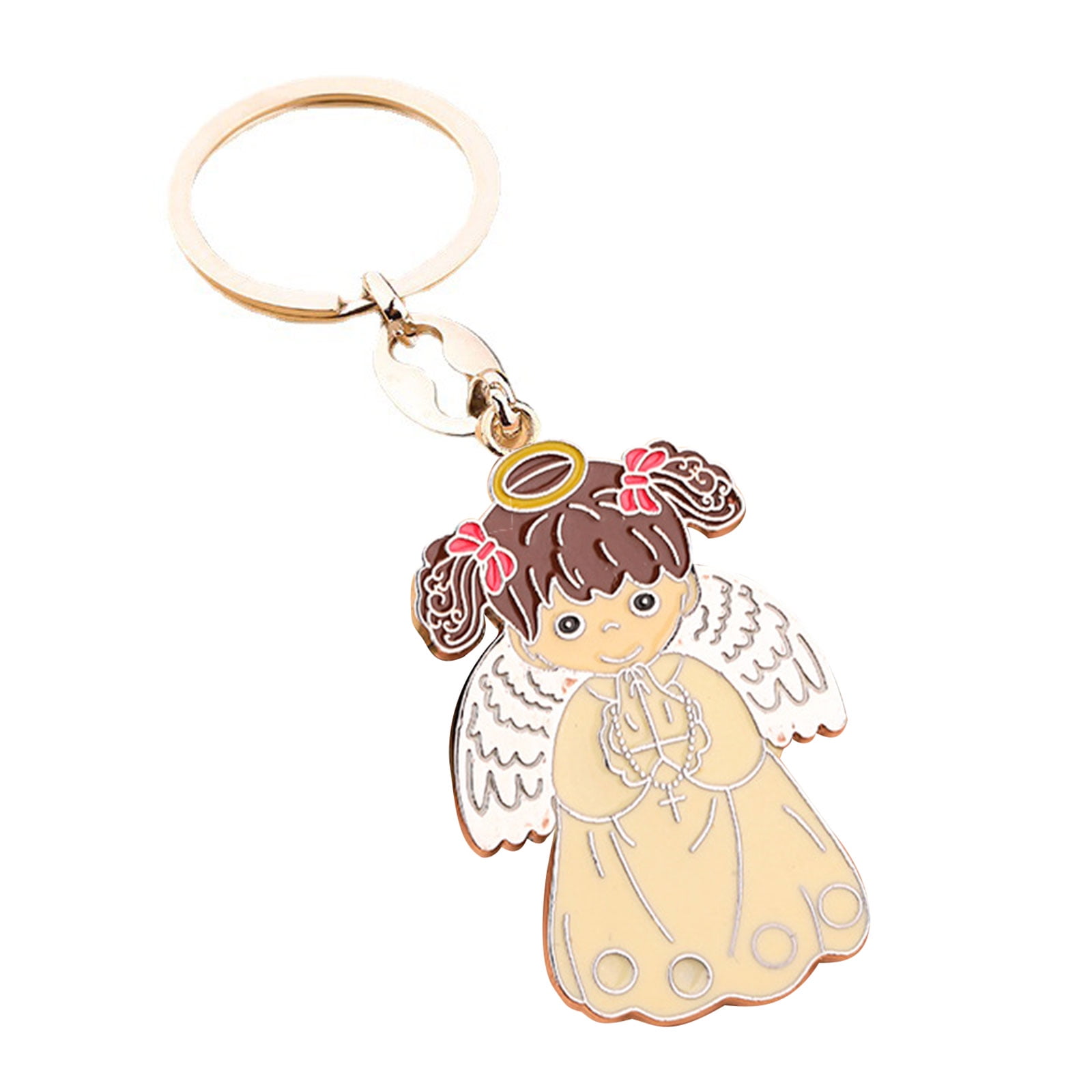 Enamel Angel with Wing for Cross Keychain Charm Hanging Pendant Crafts ...