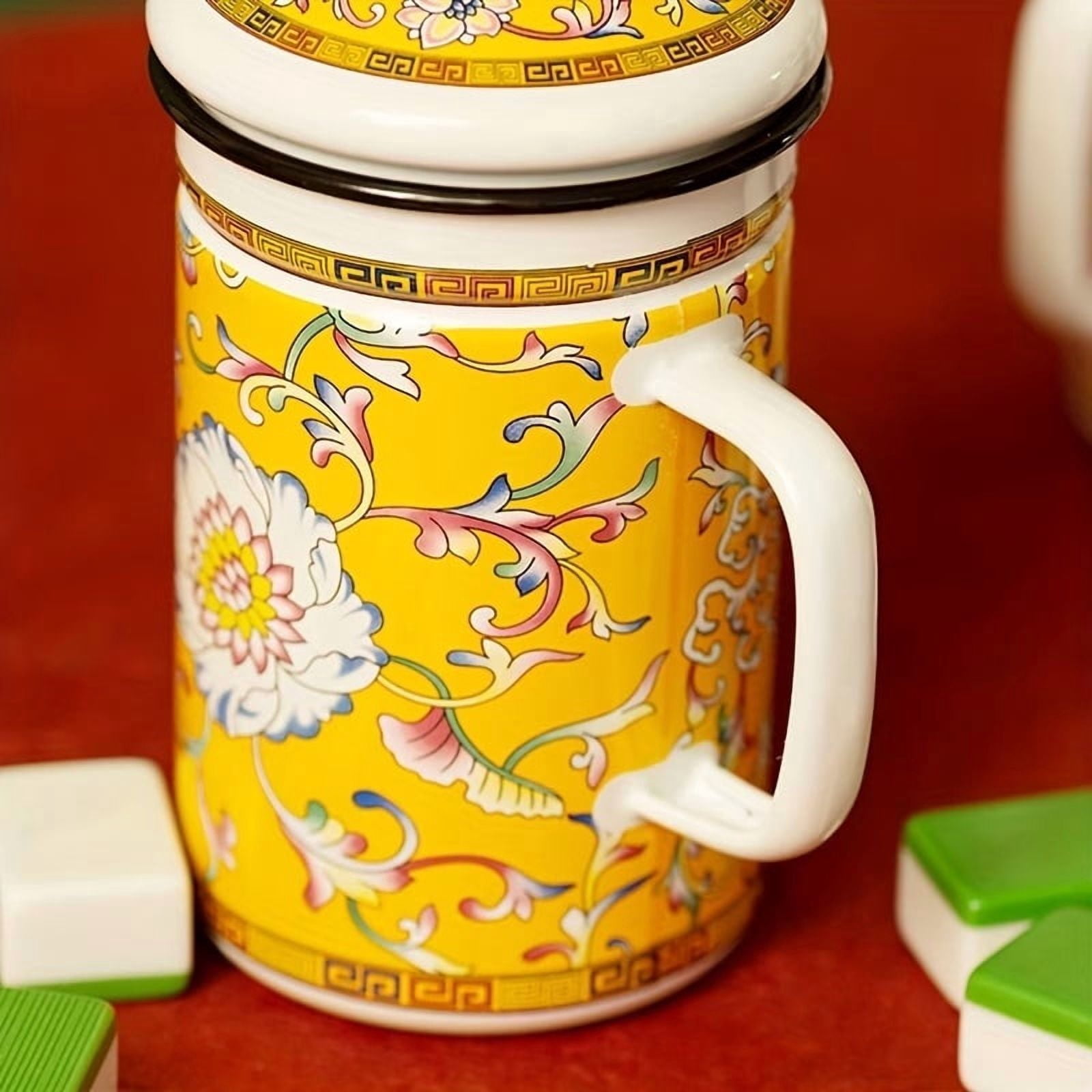 Enamel Bacon Fat Storage Container with Filter - Dishwasher Safe Grease ...