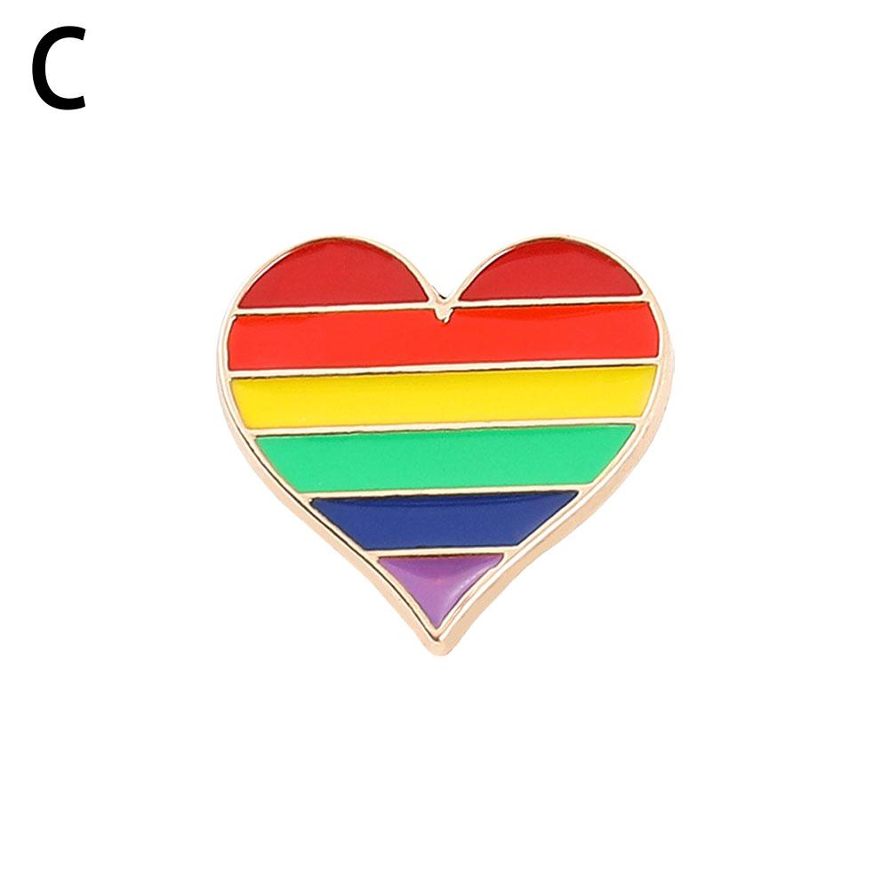 Enamel Badges Pins LGBT Lesbian Gay Rainbow Flag Lapel Pins Rainbow ...