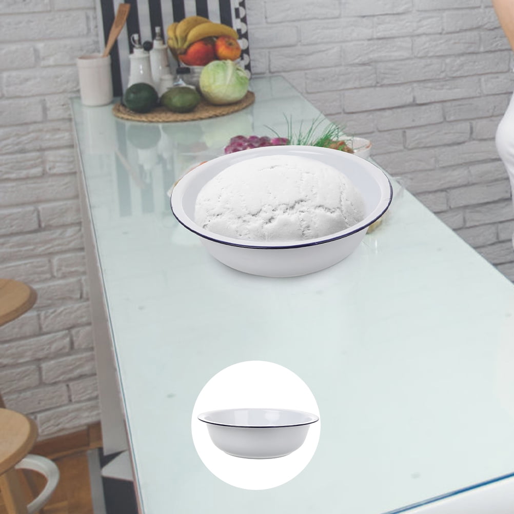 Large Enamel Mixing Bowl for Kitchen Use, Vintage Style Enamelware ...