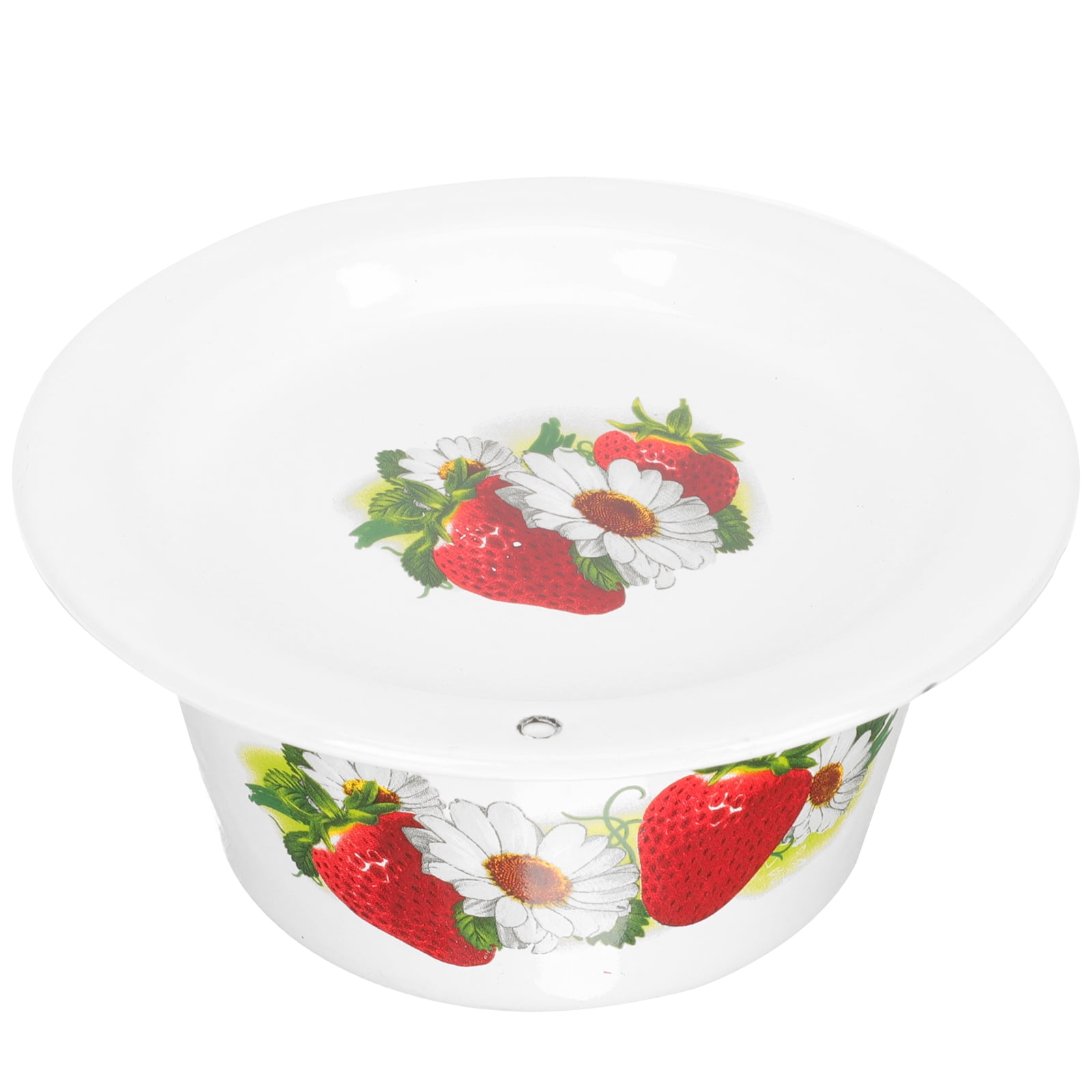 Enamel Basin with Lid Retro Soup Bowl Multi functional Vintage ...