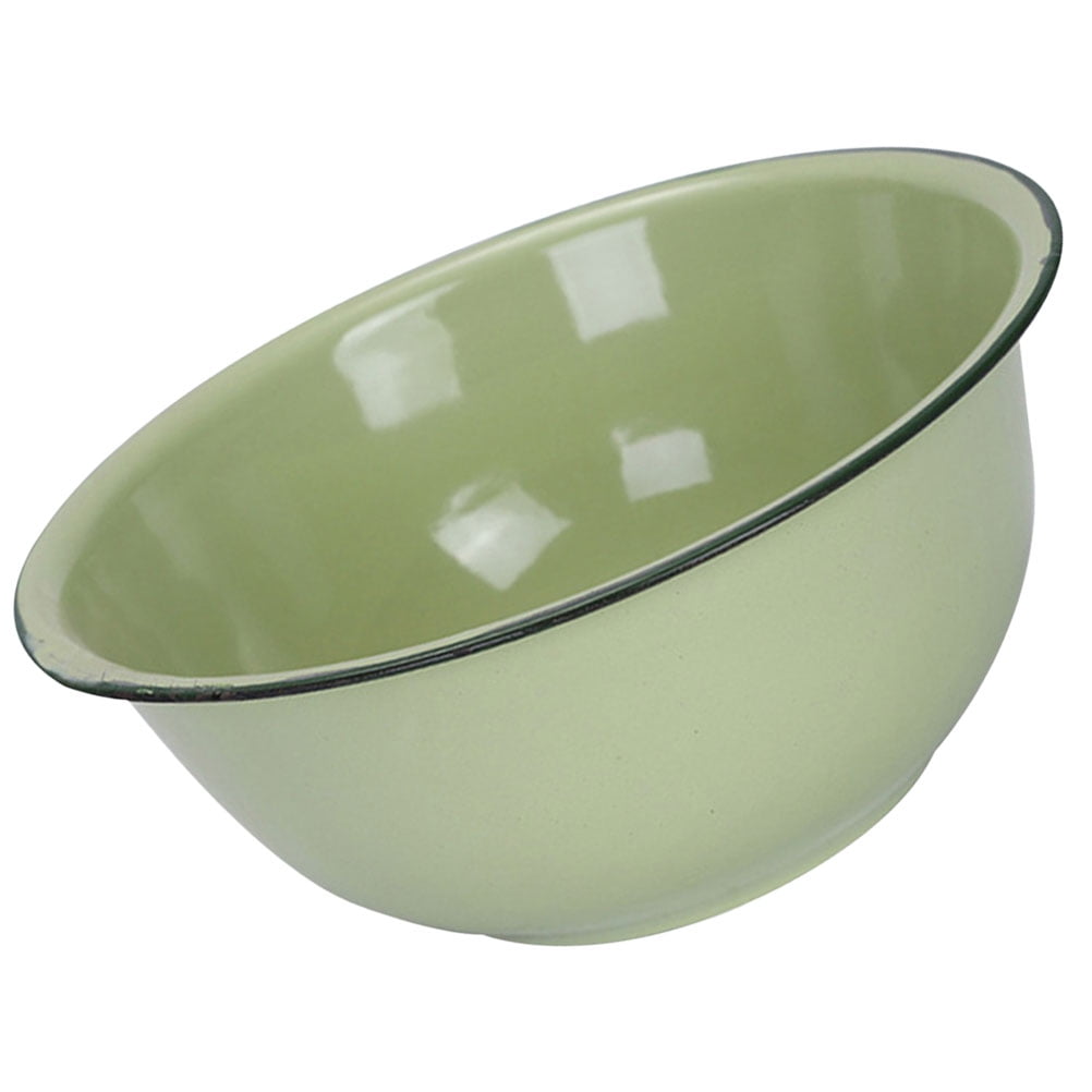 Enamel Bowl Retro Salad Flatware Enamelware Cookware Farmhouse Mixing ...