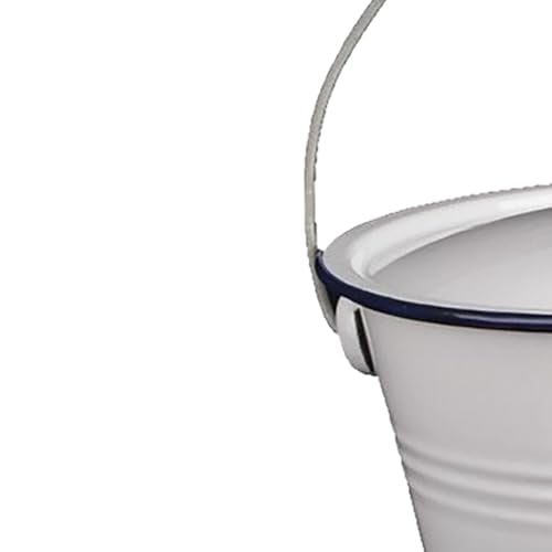 Enamel Bucket with Lid, Milk Bucket, Country Kitchen Utility Multiuse ...