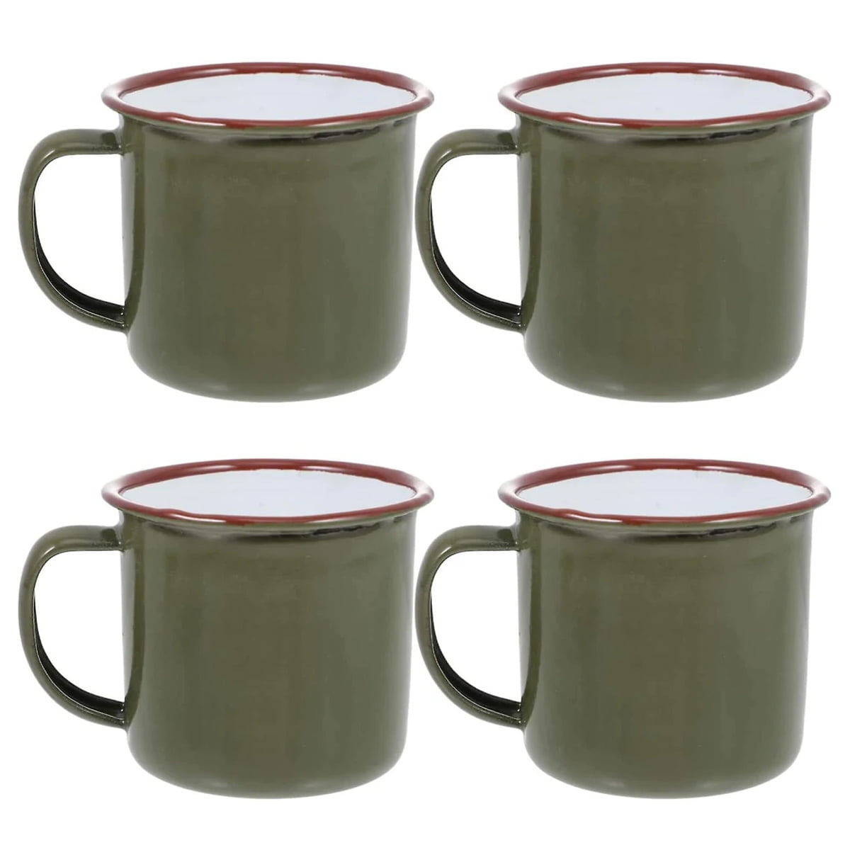 Enamel Camping Coffee Mug Set of 4, for Family Gathering/Friend Party ...