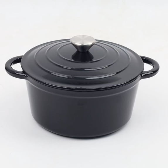 Enamel Cast Iron Oven, Small Heavy-Duty Pot with Lid, Enamel Pot for ...