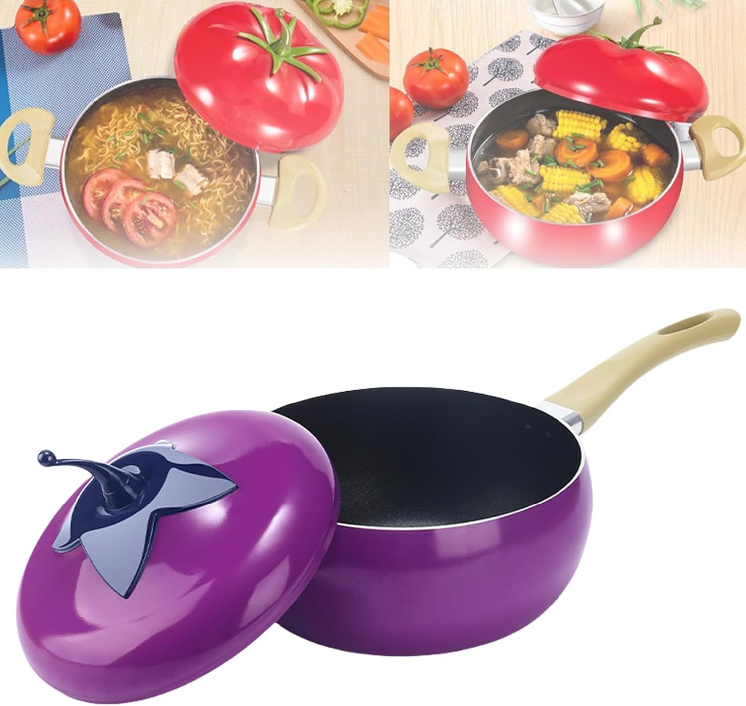 Enamel Cast Iron Stock Pot Tomato Cocotte, Nonstick Soup Pot Pasta Can ...