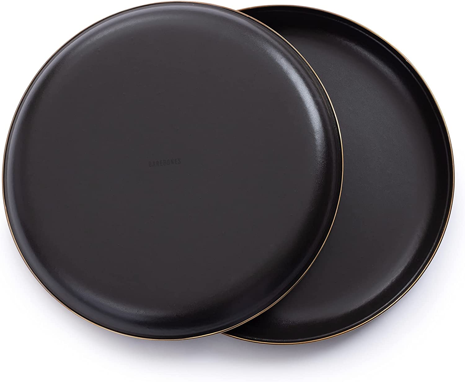 Enamel Deep Plate - Set of 2 Dinner Plates - Hand-Finished Baked ...