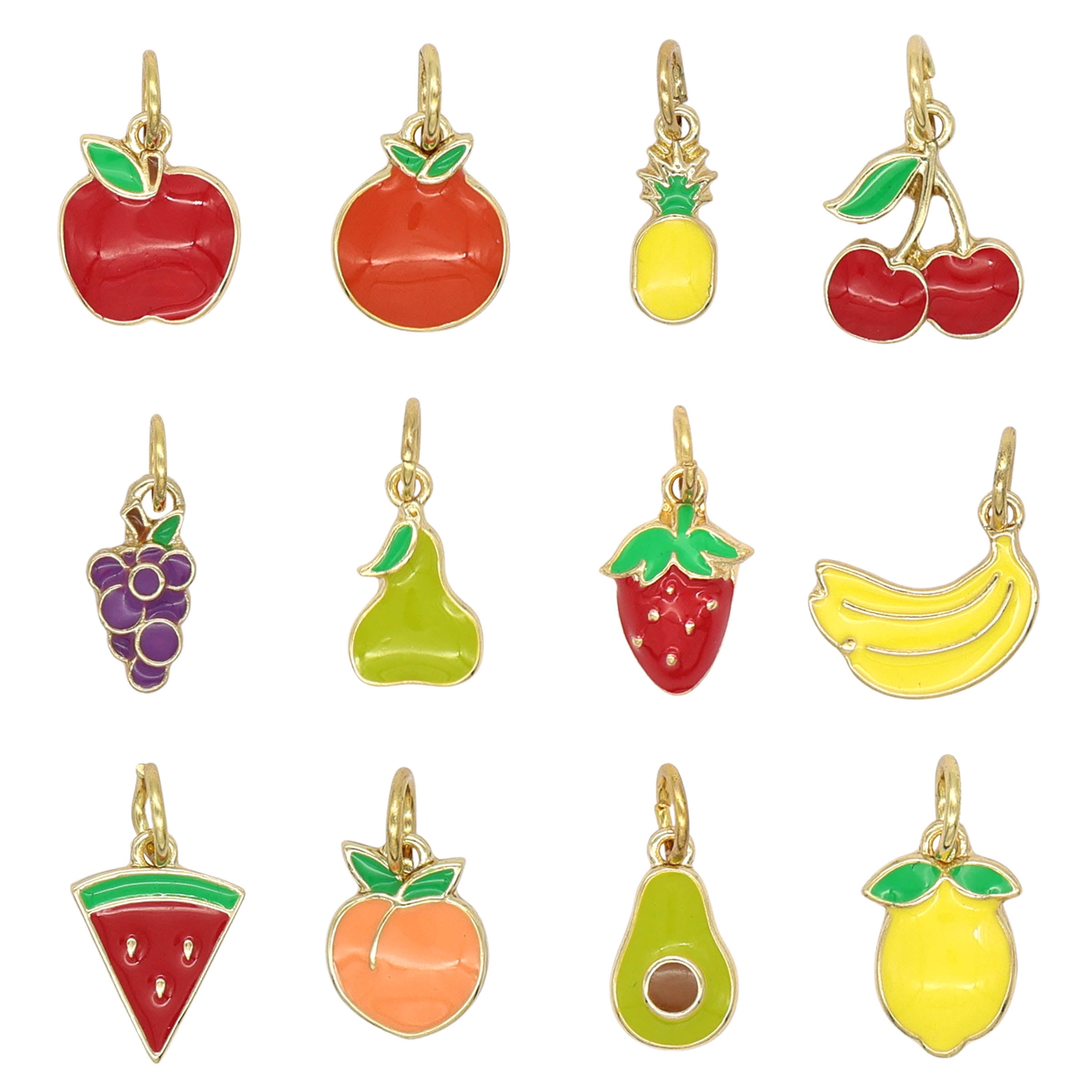 Colorful Bead Landing‚Ñ¢ Enamel Fruits Charm Mix for Bracelet Making ...