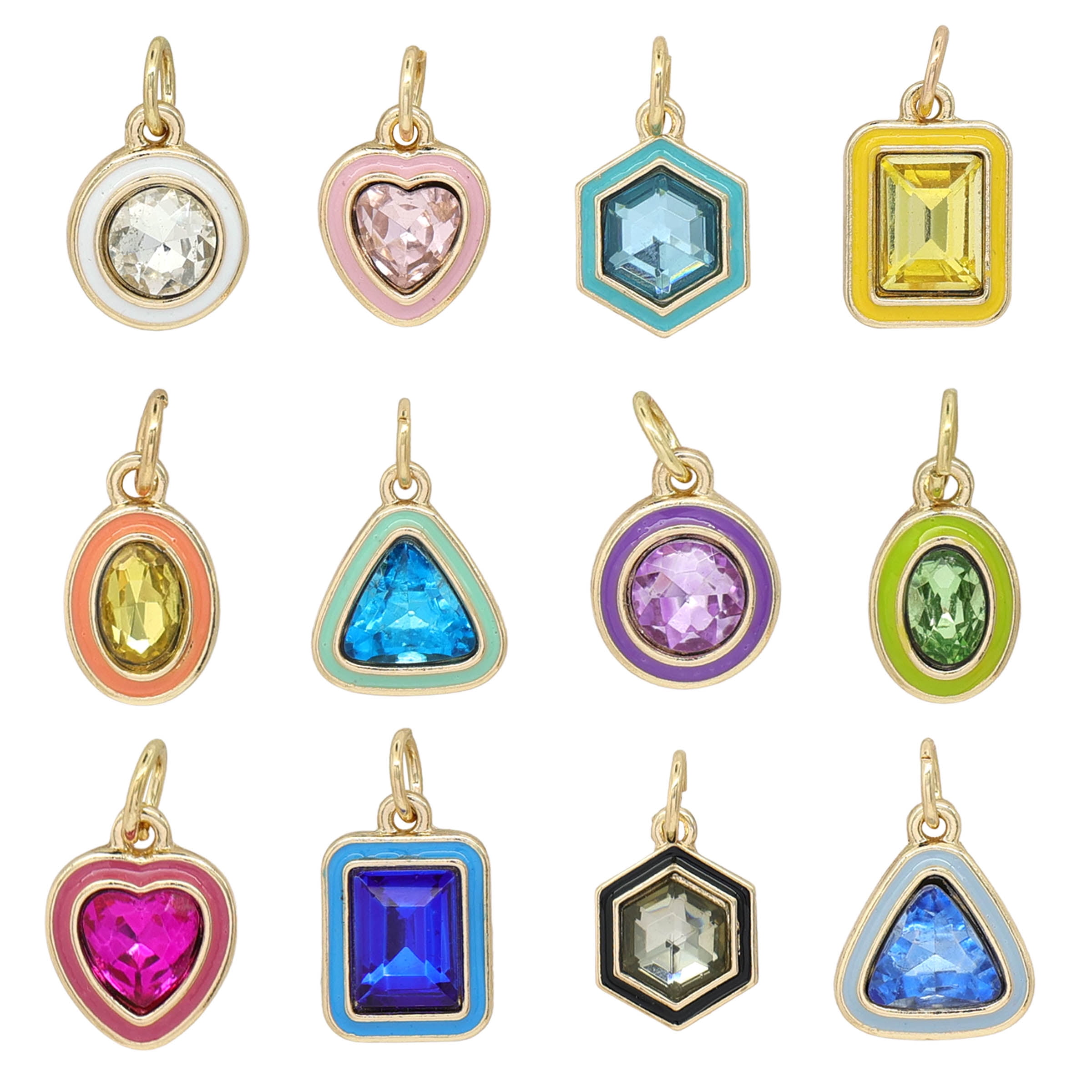 Enamel Gems Charm Mix by Bead Landing 12pc - Walmart.com
