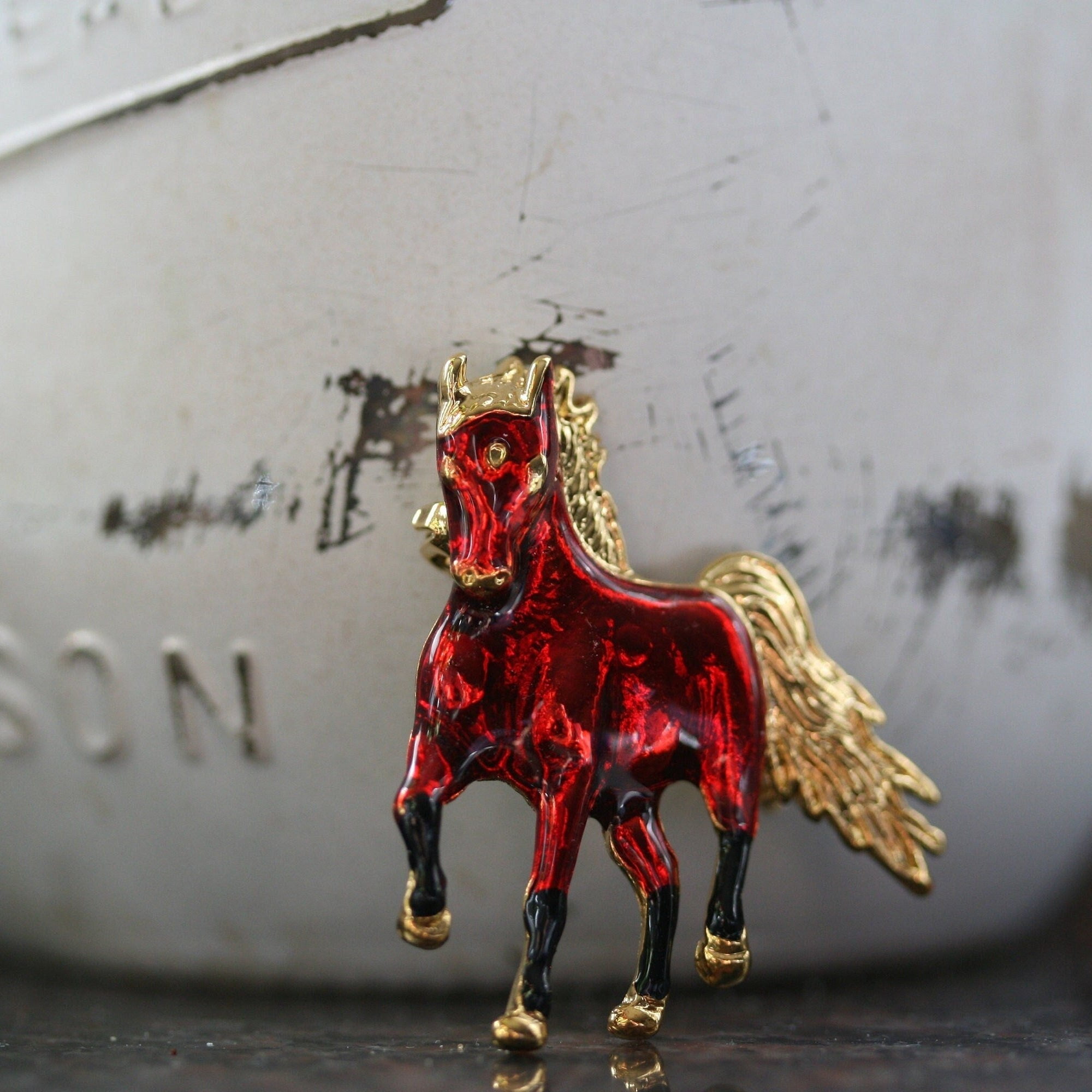 Enamel Horse Lapel Pin Brooch Wild Horse Pin Equestrian Theme Lapel Pin ...