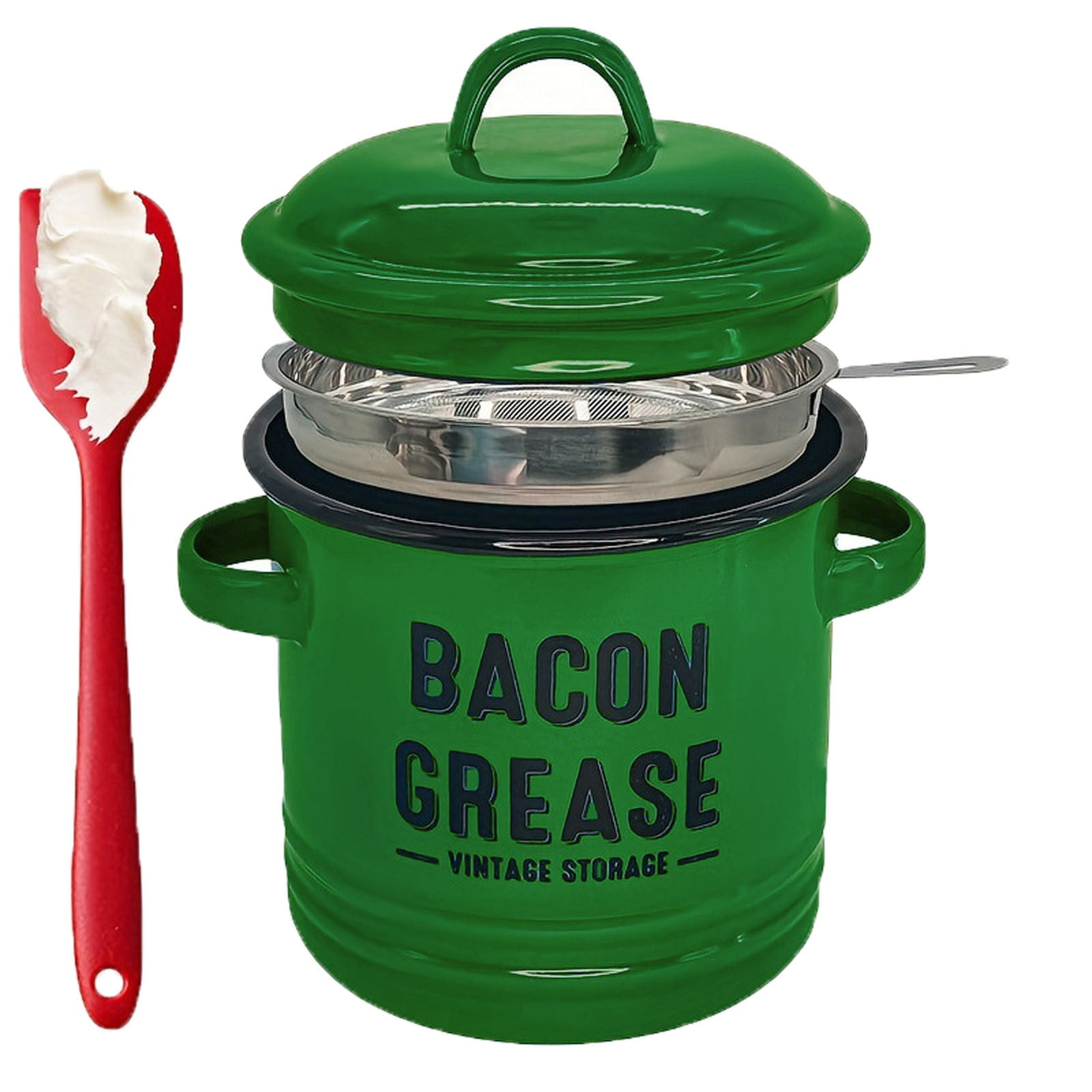 Enamel Kitchen Storage Jars Set With Secure Lids For Airtight Pantry ...