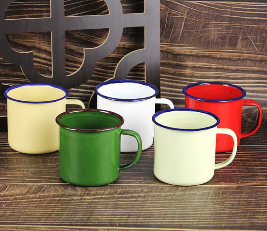 Enamel Mug Enamelware Camping Mugs, Enamel Colored Drinking Mugs ...