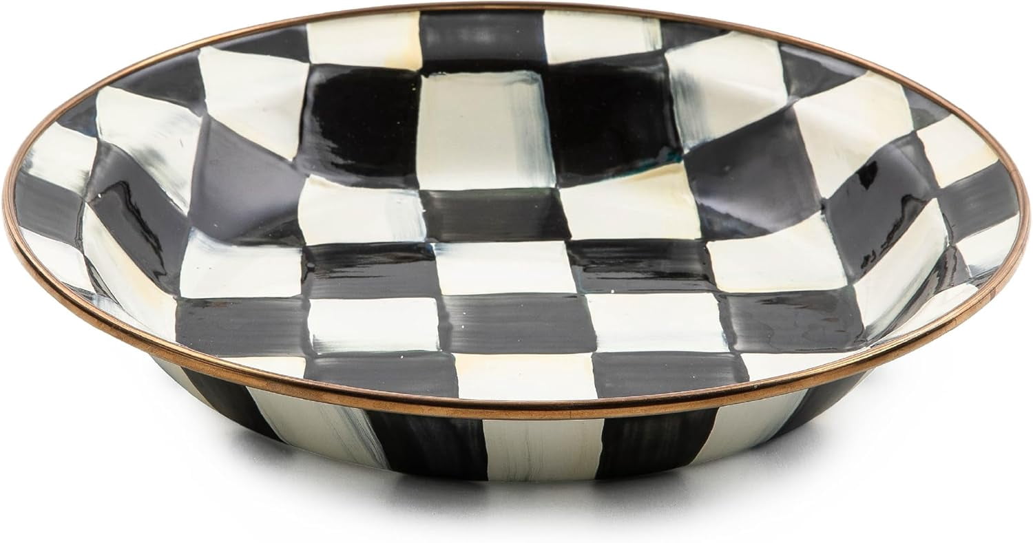 Enamel Pie Plate, Ovenproof Pie Pan for Cooking and Serving, Black-and ...