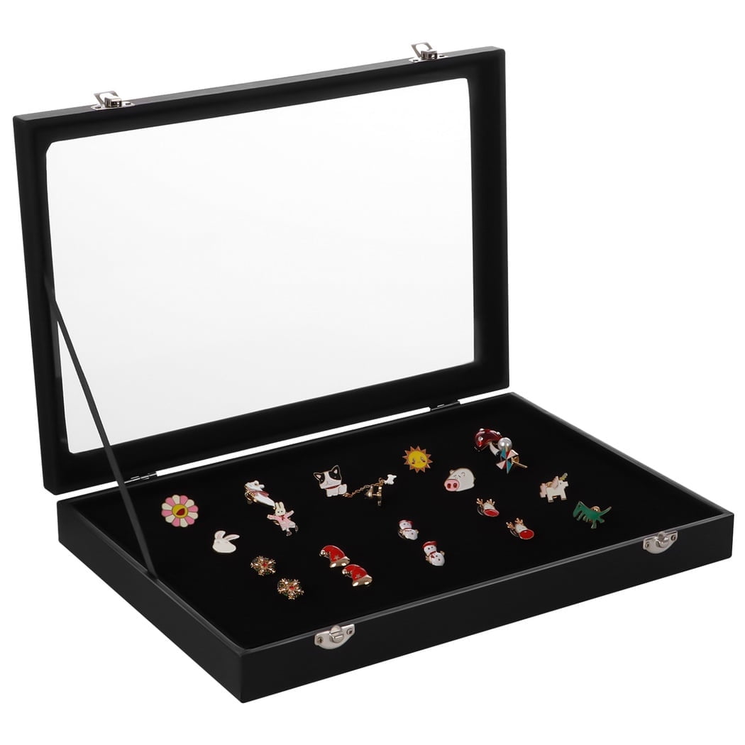 Enamel Pin Display Case,13.8'' x 9.5'' Pin Collection Holder Shadow Box ...