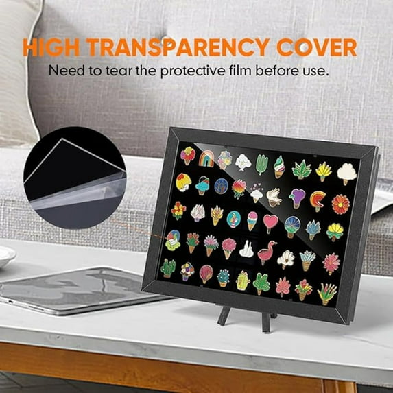 Enamel Pin Display Case 13" x 9.5", Pin Collection Display Board for ...