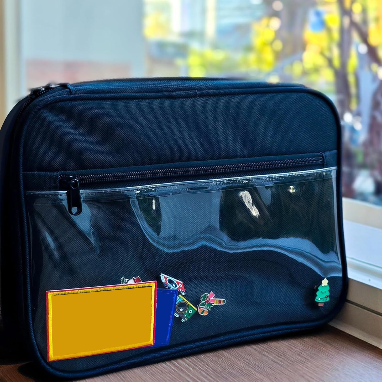 Enamel Pin Display Case with Handle Zipper Closure Large Capacity ...