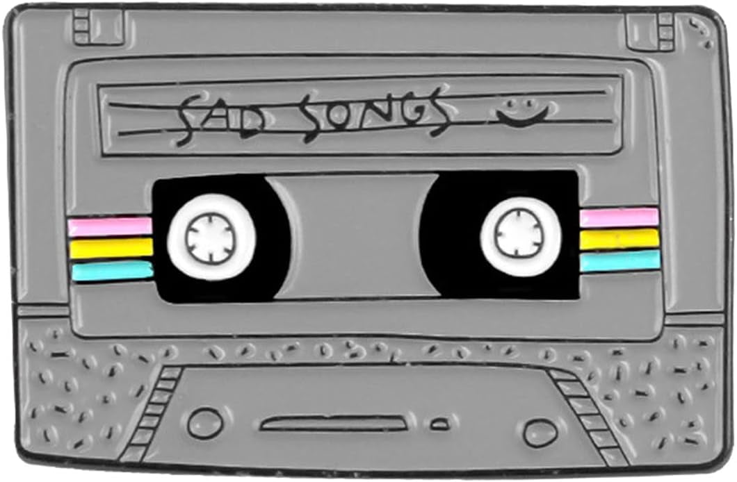Enamel Pins Brooch, Cassette Tape Old School Analog Cassette Player ...