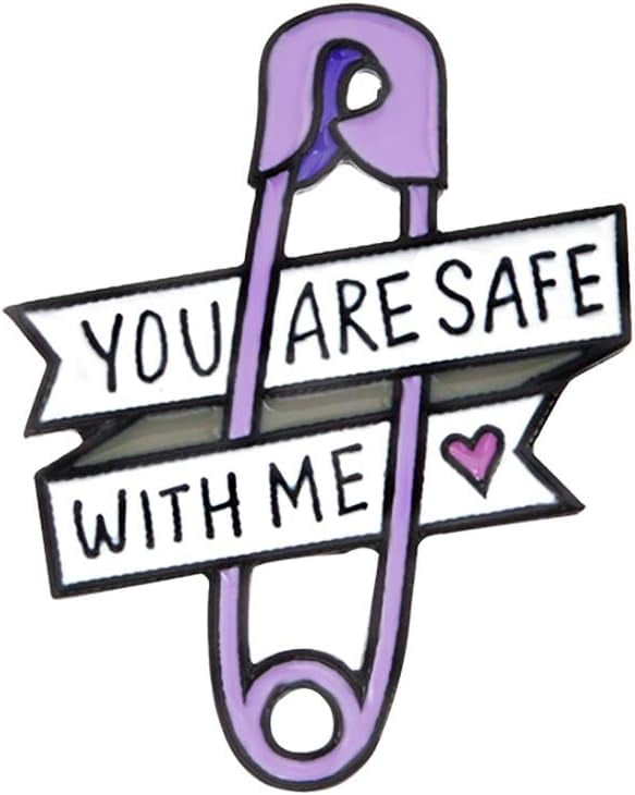 Enamel Pins for Backpacks Aesthetic Pin for Men and Women You are Safe ...