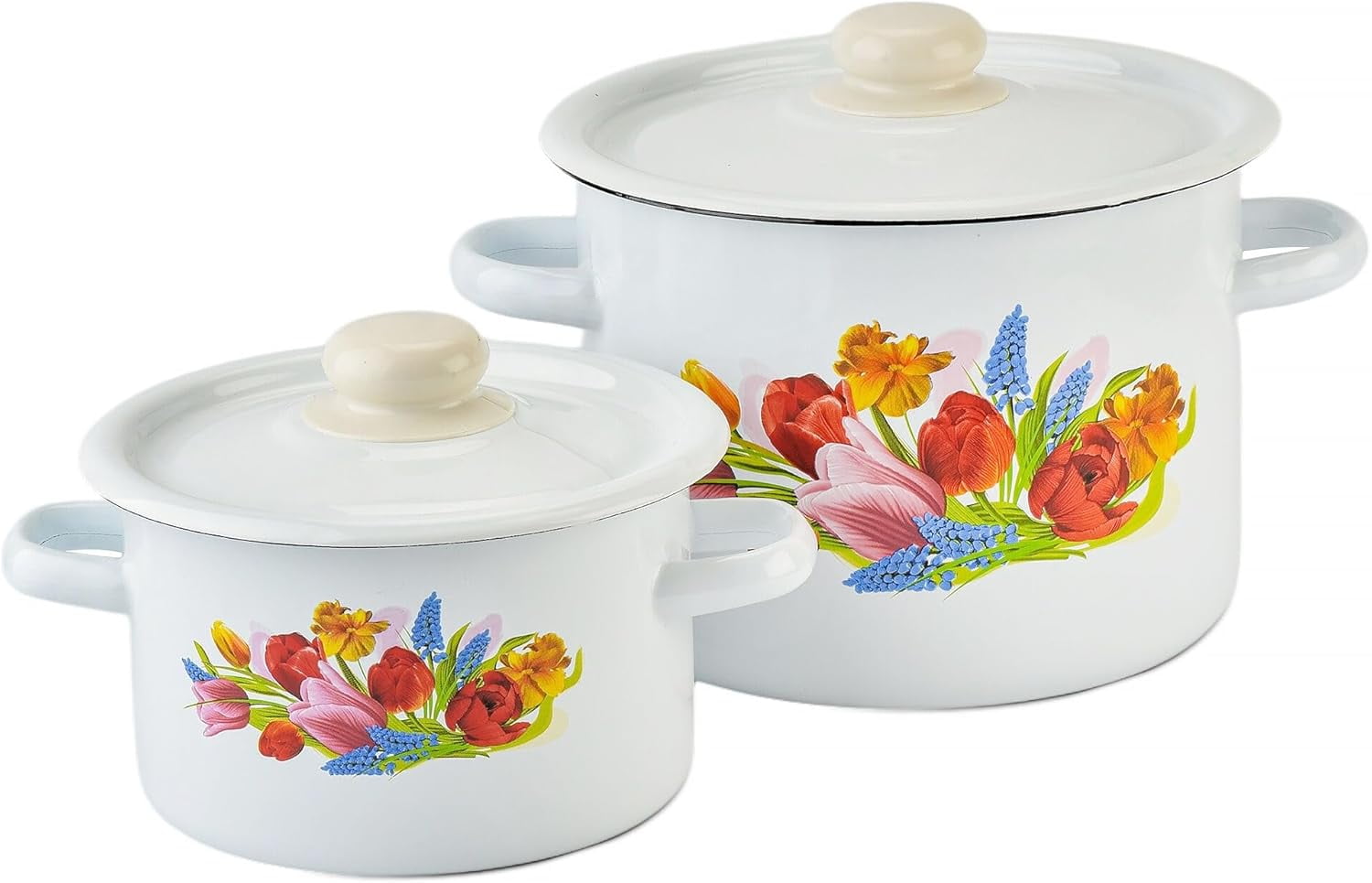 Enamel Pot with Enamel Lid, Enamel Cooking Pot, Soup Pot, Enameled ...