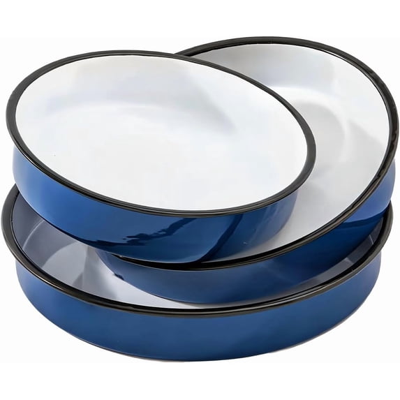 Enamel Roasting & Baking Pan Set Round Cake Pans, High Temperature ...