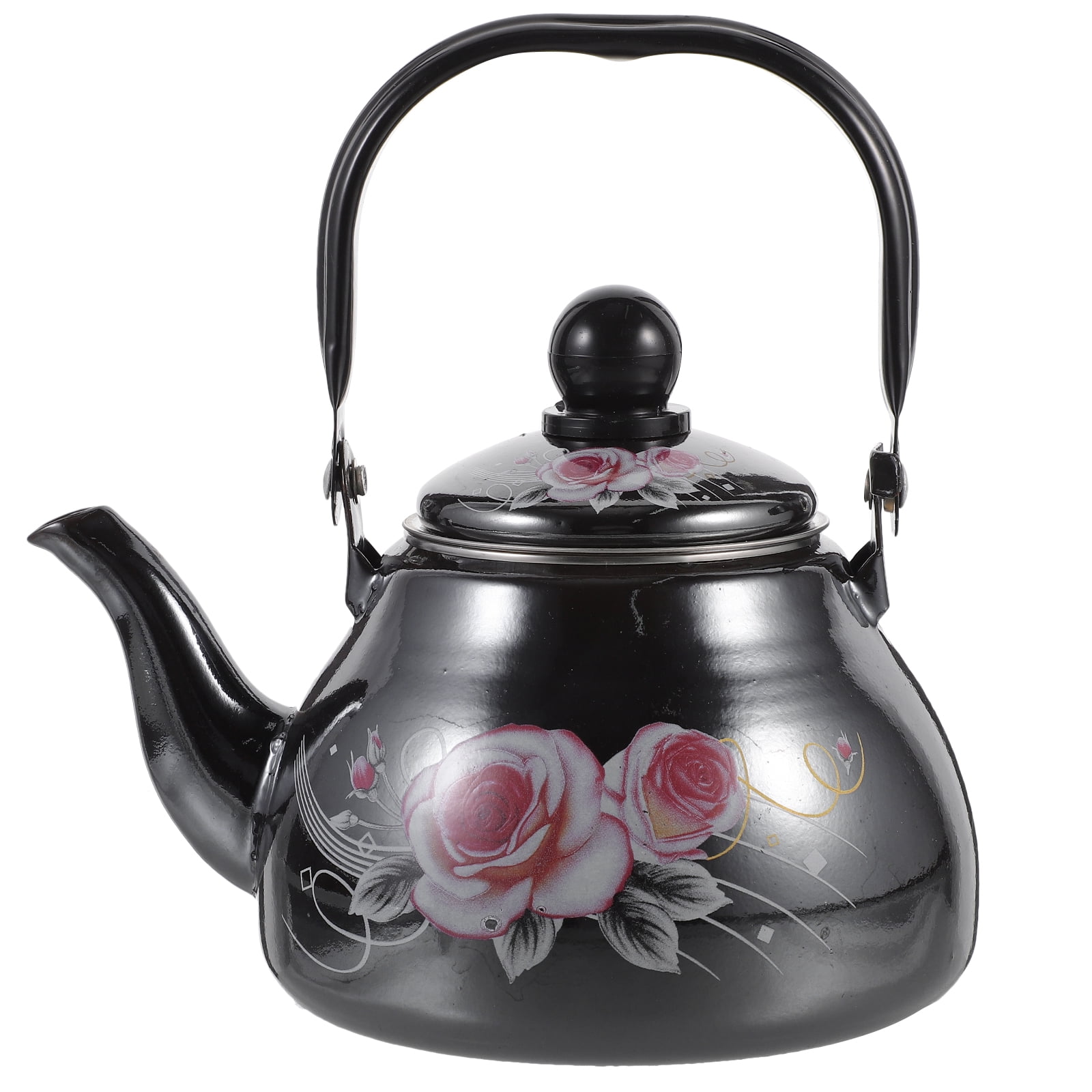 Vintage Floral Enamel Tea Kettle, Farmhouse Style Water Boiling Pot ...