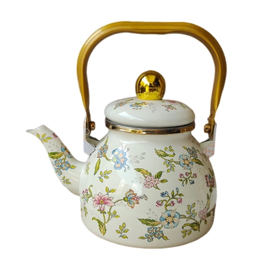 Enamel Tea Kettle for Stovetop, 1.1L Vintage Stove Top Kettle for ...