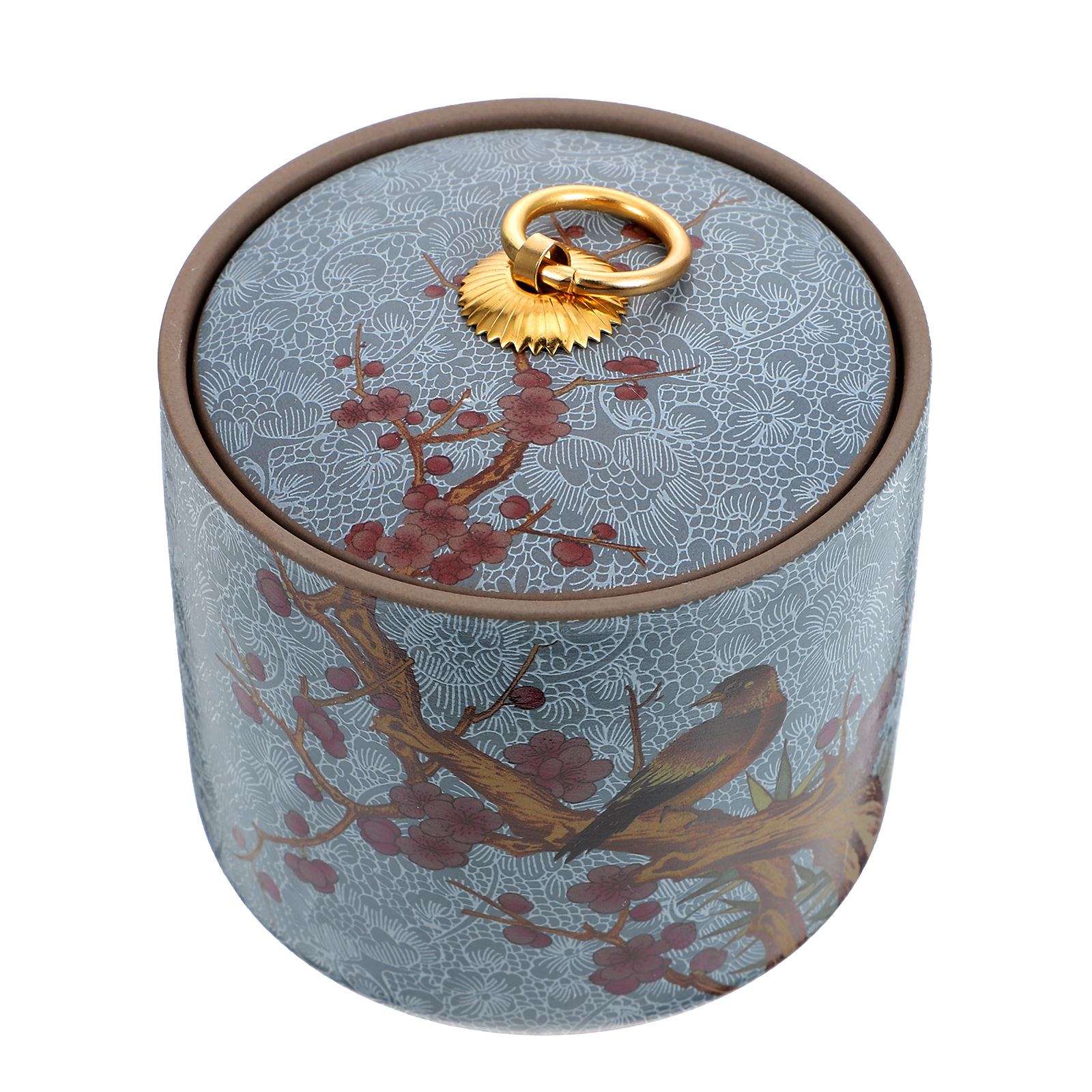 Enamel Tea Storage Canister Candy Jar Cereal Container Ceramic Jars ...