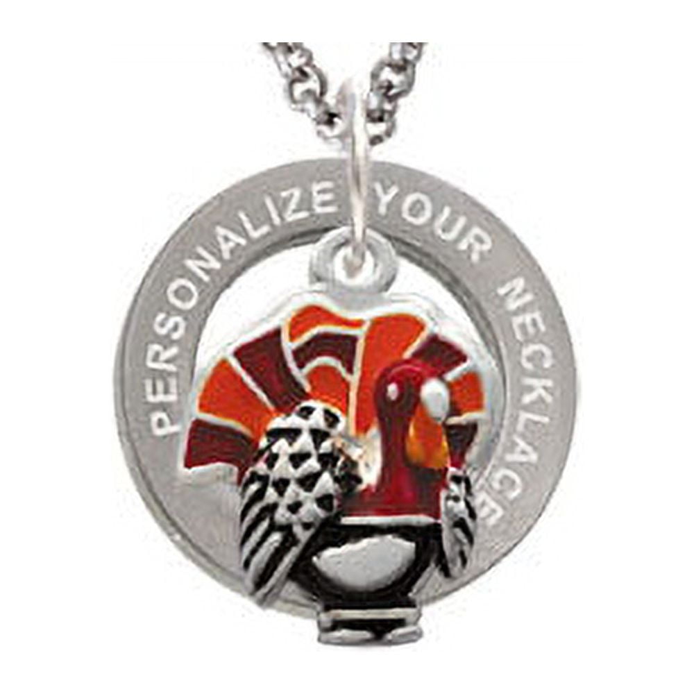Enamel Turkey Custom Engraved Affirmation Ring Necklace - Walmart.com