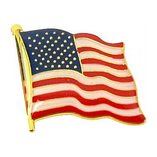 Enamel United States Flag Jacket Lapel Pin Hat Bag Tack Patriotic