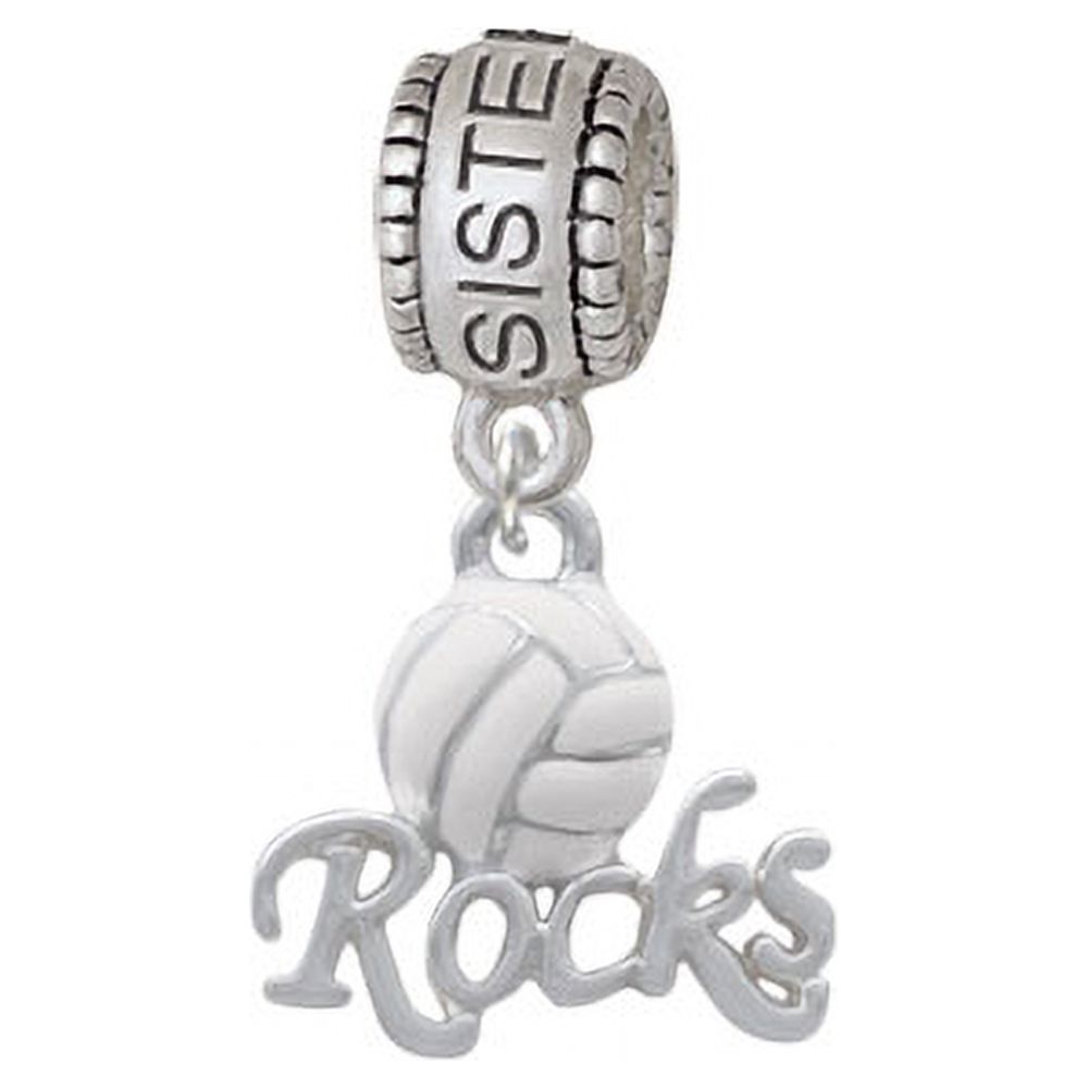 Enamel Volleyball ''Rocks'' - Sister Charm Bead - Walmart.com
