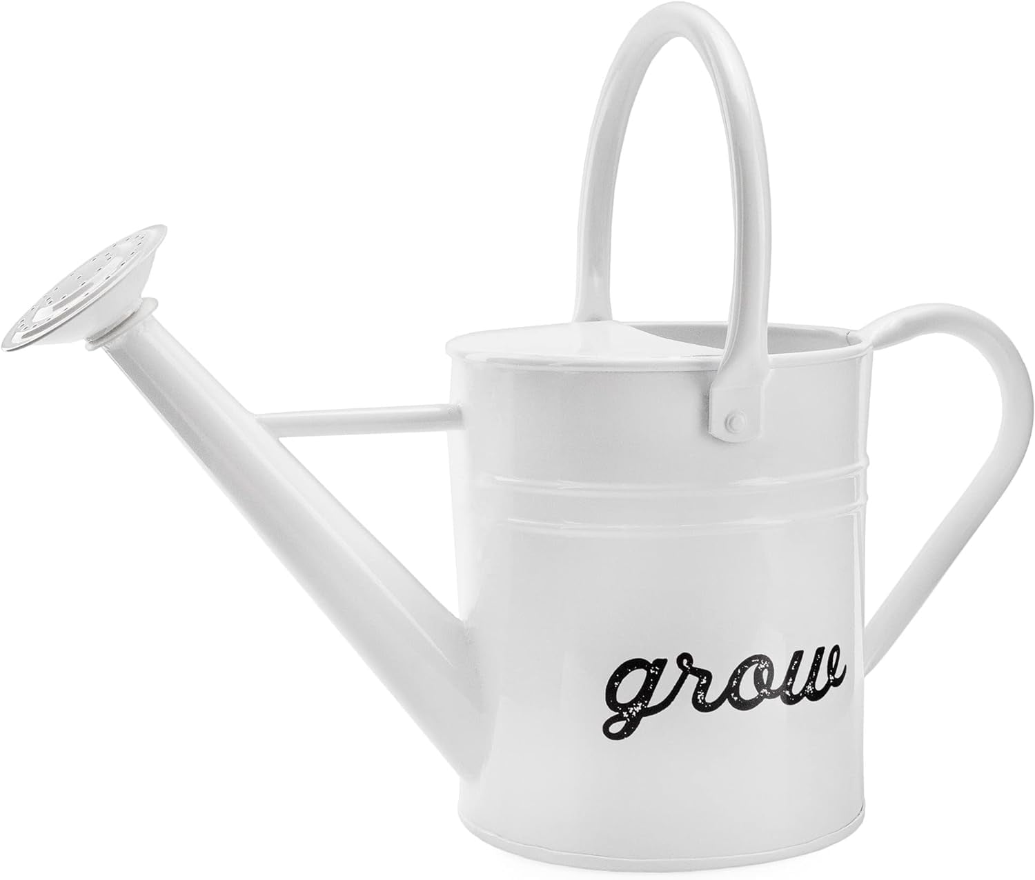 Enamel Watering Can (White); Metal Watering Pitcher for Home Gardening ...